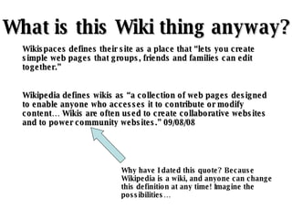 Wikispaces in the Classroom | PPS