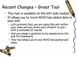Wikispaces A Tutorial Ppt