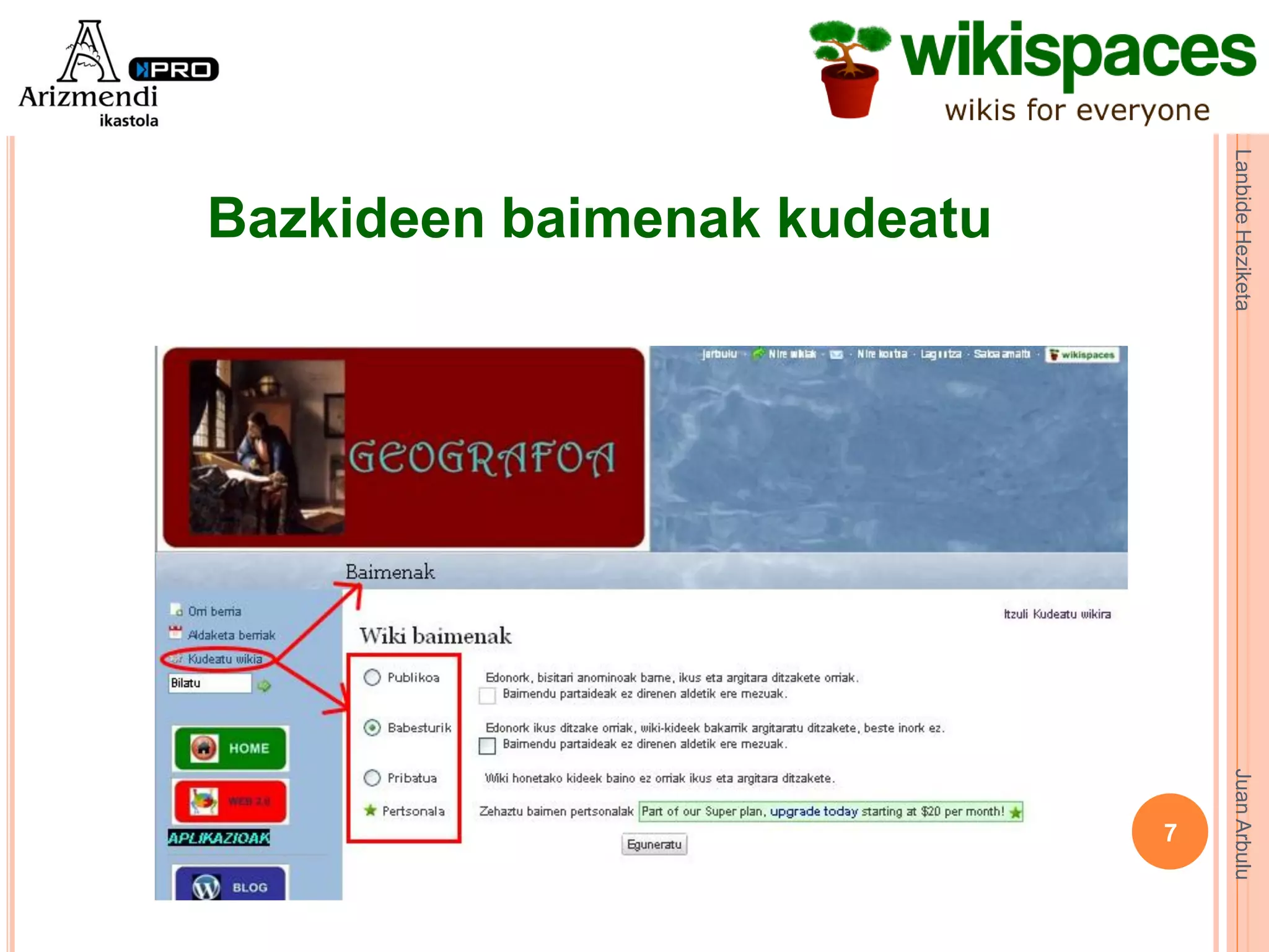Wikispaces aurkezpena | PDF