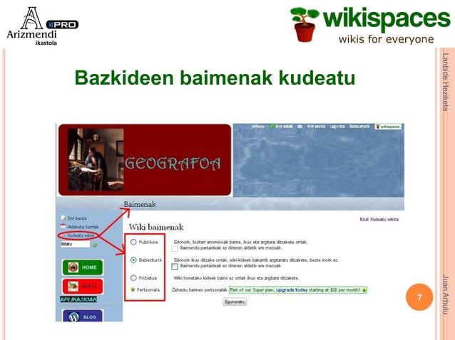 Wikispaces aurkezpena | PDF