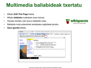 Wikispaces aurkezpena euskaraz | PPT