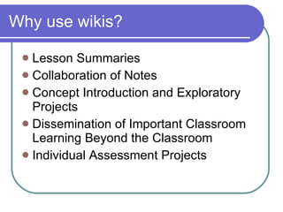 Wikispaces for the classroom | PPT