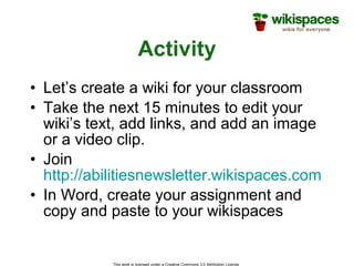 Wikispaces in education edla615 | PPT