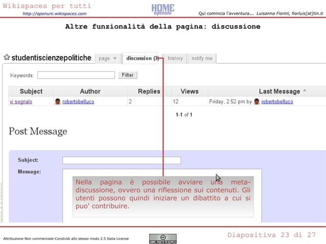 Wikispaces per tutti