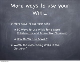 MRA Wikispaces Presentation | PPT