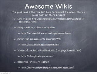 MRA Wikispaces Presentation | PPT