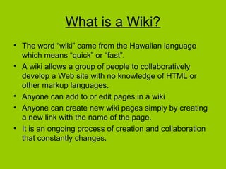 Wikis powerpoint | PPT