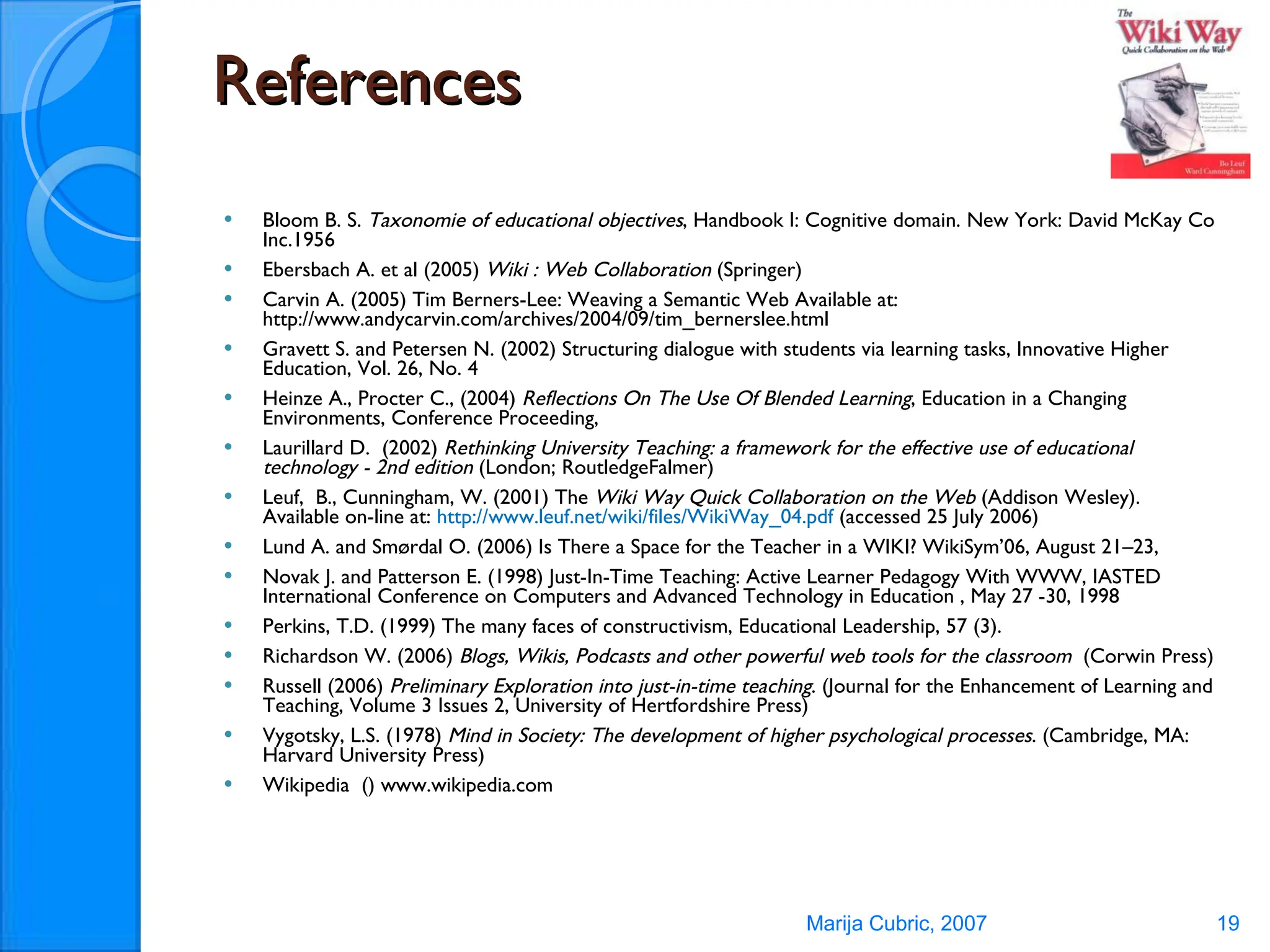 WikiSym presentation: Wiki Framework For Bl Ppt2003 V3 | PPT