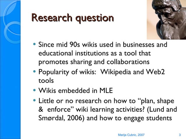 WikiSym presentation: Wiki Framework For Bl Ppt2003 V3 | PPT