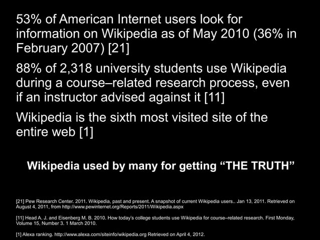 Manypedia: Comparing Language Points of View of Wikipedia Communities | PPT