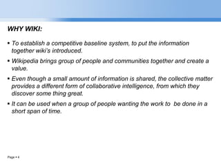 Wiki Technology By It Rocks | PPTX | Internet for Beginners | Internet