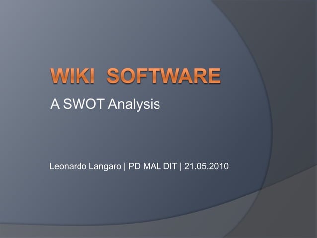 Wiki SWOT Analysis | PPT