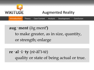 Wikitude & augmented reality | PPT