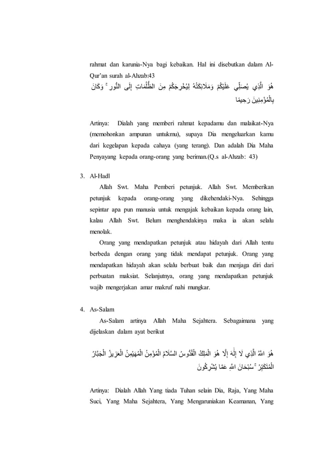 Wiki tuwi a. 2021113191 materi asmaul husna | PDF