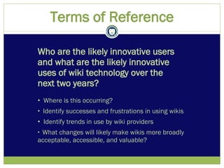 MCIIS - Innovative Use Of Wikis | PPT