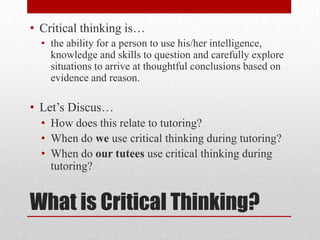 Problem Solving with Critical Thinking | PPT