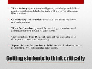 Problem Solving with Critical Thinking | PPT