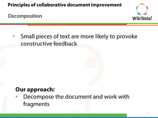 WikiVote!iadis-2012 AN INNOVATIVE APPROACH TO COLLABORATIVE DOCUMENT ...