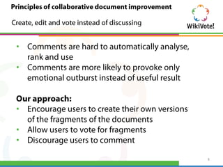 WikiVote!iadis-2012 AN INNOVATIVE APPROACH TO COLLABORATIVE DOCUMENT ...