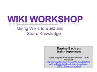 Wiki workshop | PPTX