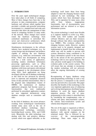 Re-Engineering Databases using Meta-Programming Technology | PDF