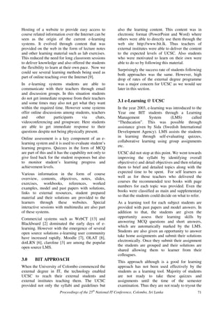 Asia eBIT @ UCSC: Implementing the paradigm shift from Teaching to Learning through e-learning ...