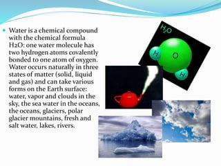 Chemical composition of water by Group 2 | PPTX