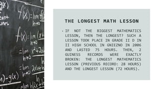 Mathematical records by group 5 | PPT