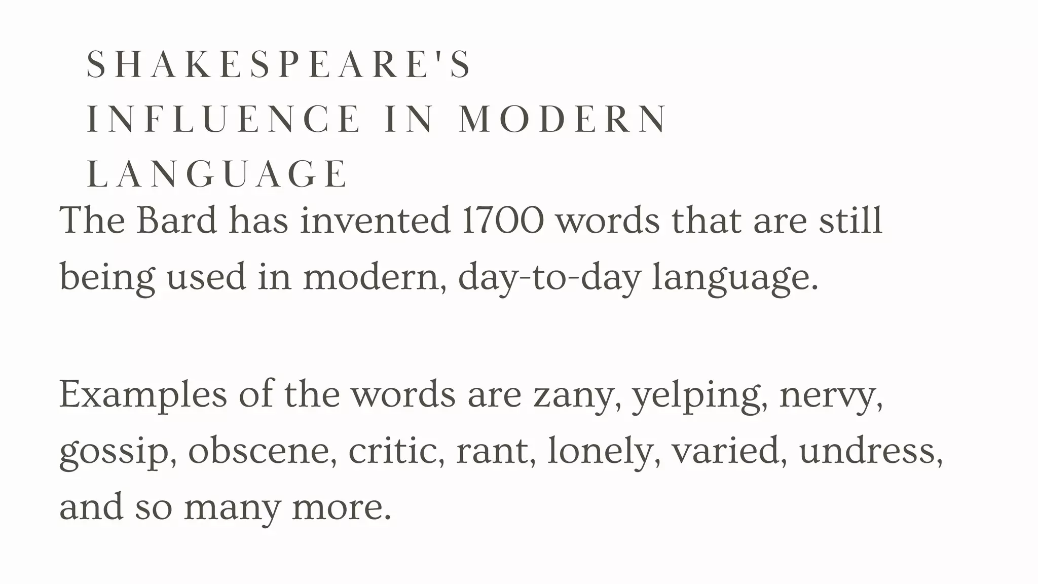 William Shakespeare and his impact on modern life | PPTX