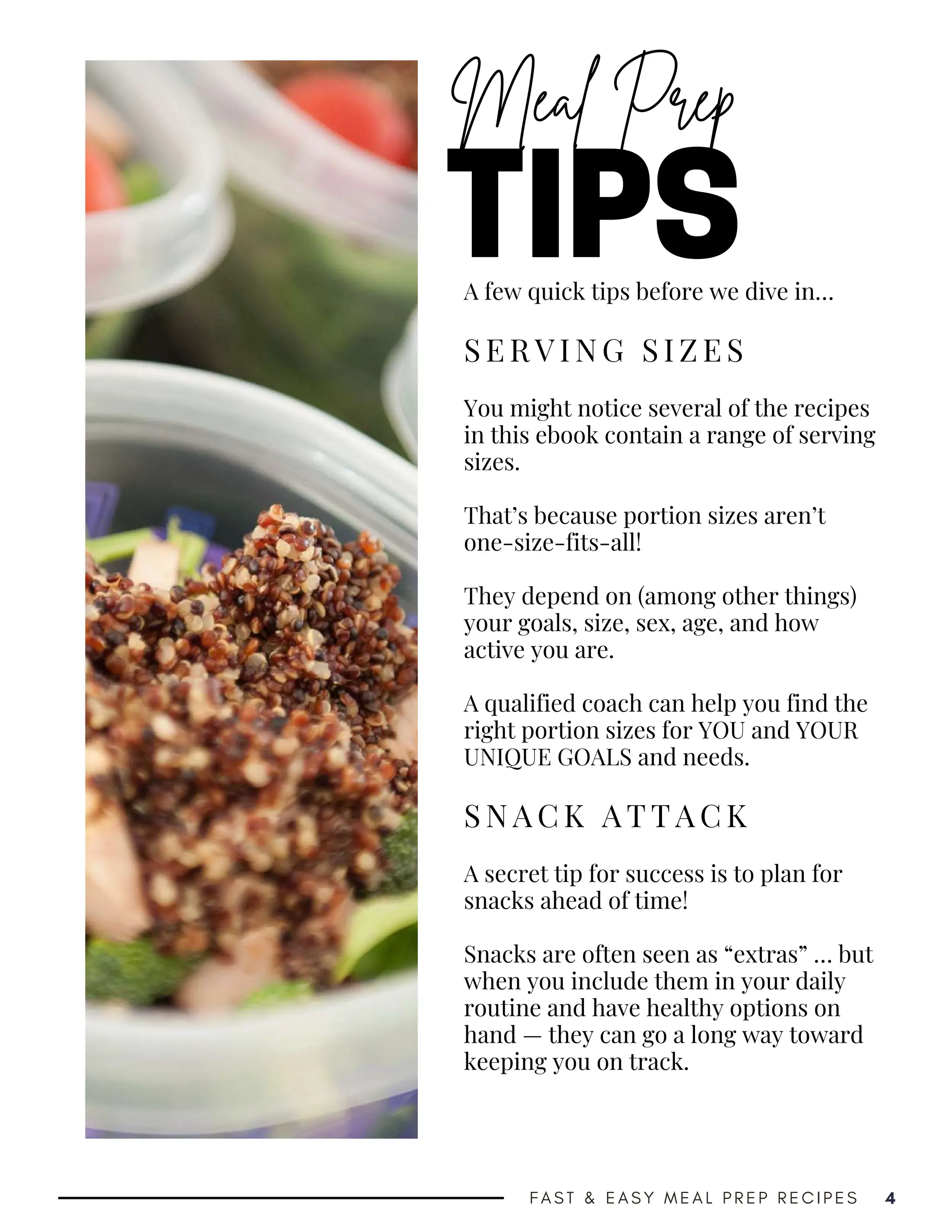 WILCOX Fast & Easy Meal Prep Recipe Guide | PDF