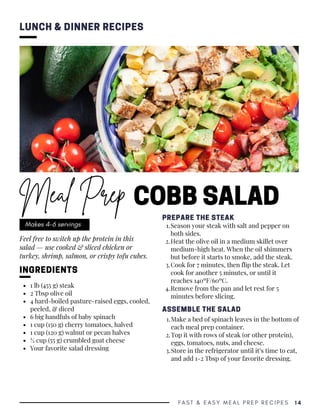WILCOX Fast & Easy Meal Prep Recipe Guide | PDF