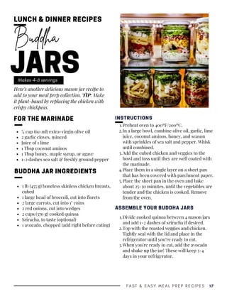 WILCOX Fast & Easy Meal Prep Recipe Guide | PDF