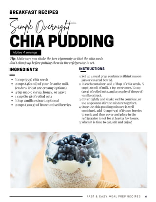 WILCOX Fast & Easy Meal Prep Recipe Guide | PDF