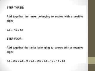 Advance Statistics - Wilcoxon Signed Rank Test | PPTX