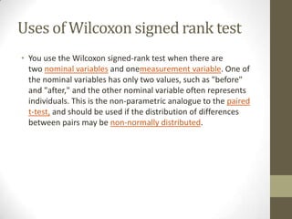 Advance Statistics - Wilcoxon Signed Rank Test | PPTX