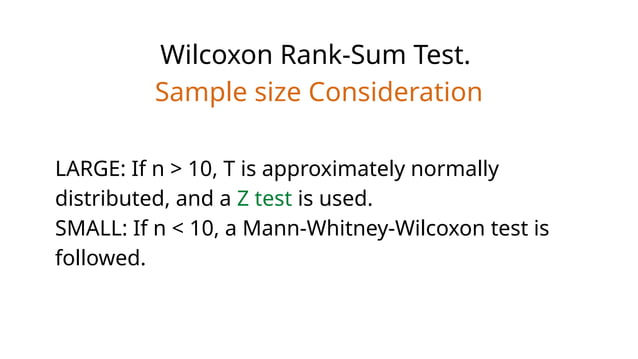 WILCOXON SIGNED-RANK test - statistical method | PPTX