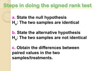 Wilcoxon Signed Rank Test | PPTX