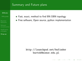 Wilczynski_BNFinder_BOSC2009 | PDF