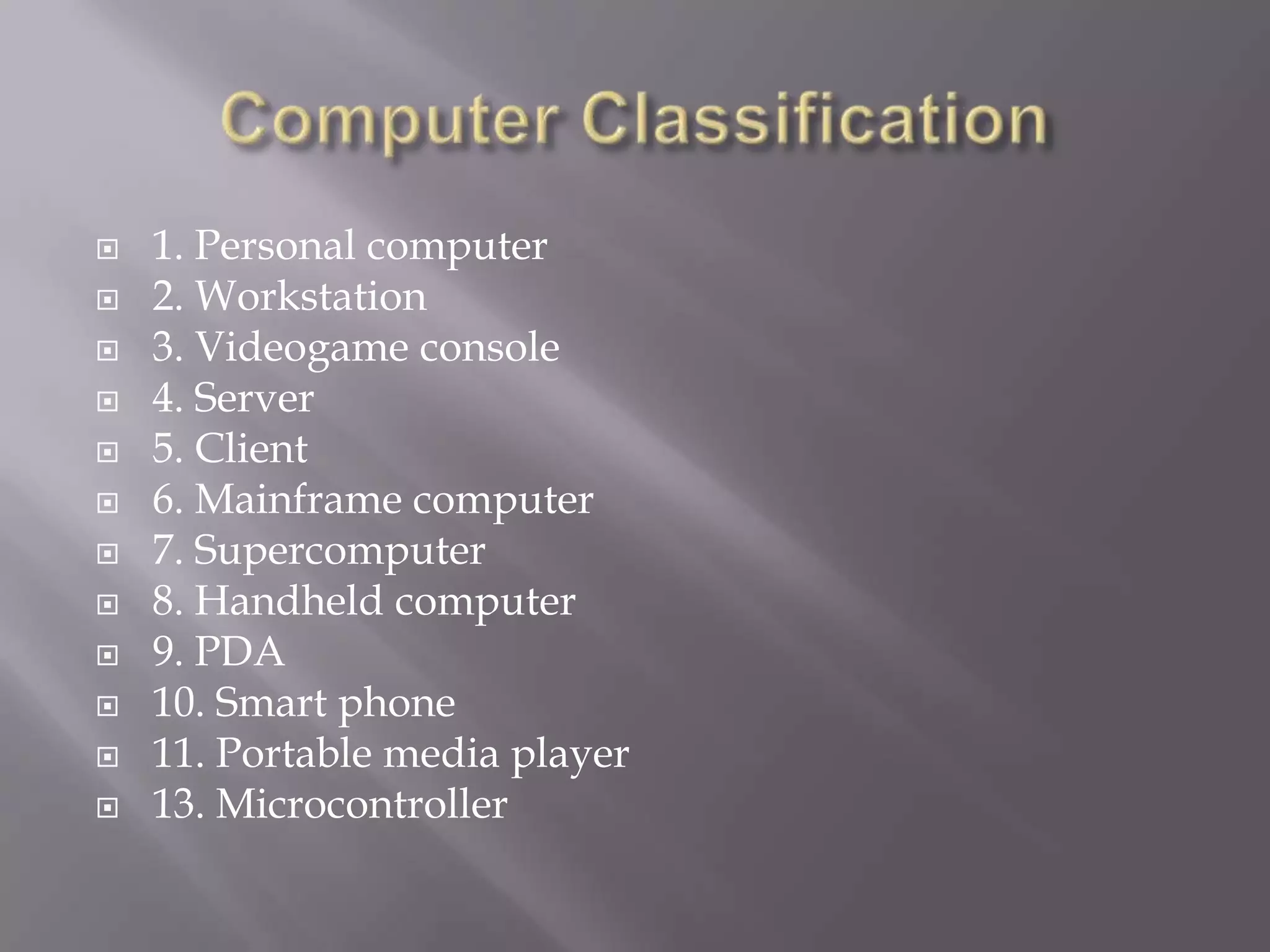 classification station | PPT
