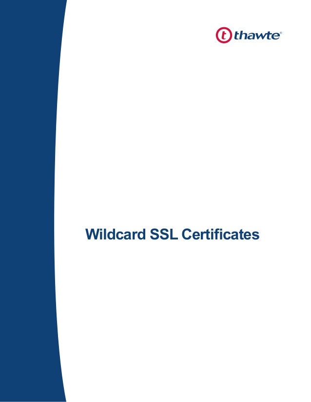 Wildcard Ssl Certificates