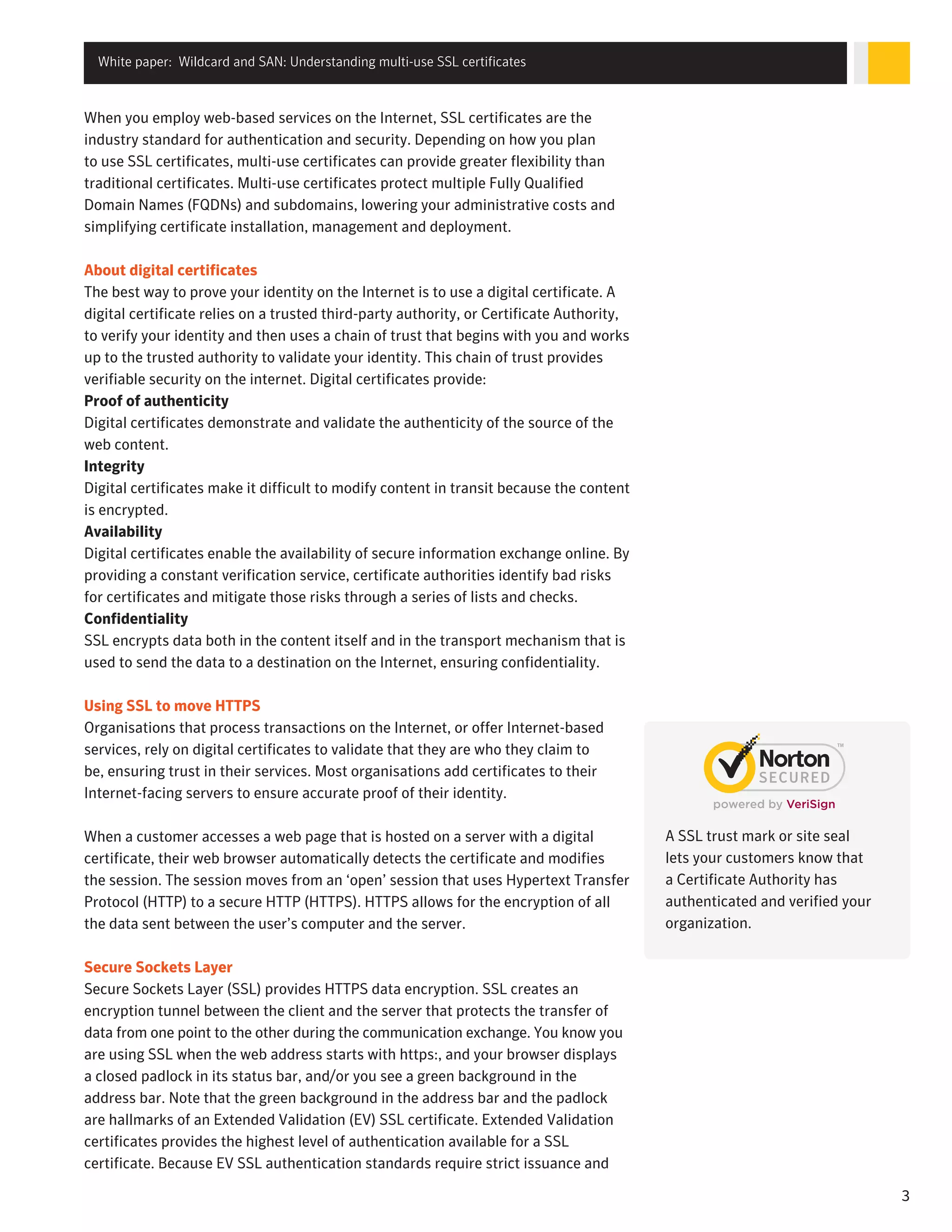 Wildcard and SAN - Understanding Multi Domain SSL Certificate | PDF