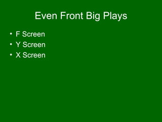 Wildcat Spin Offense Even Front Defense | PPT