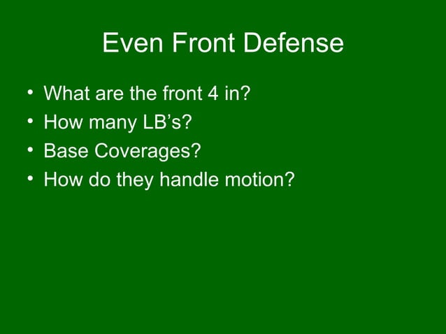 Wildcat Spin Offense Even Front Defense | PPT