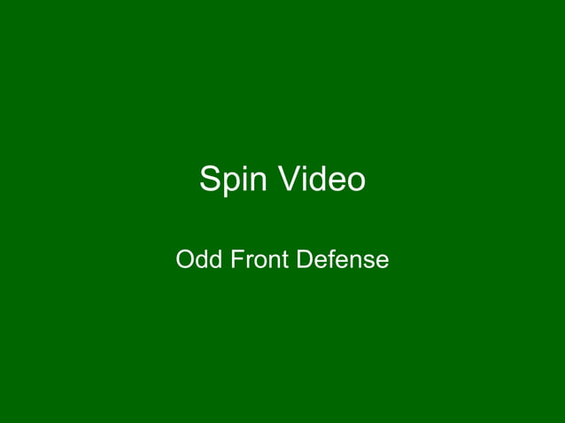 Wildcat Spin Offense Odd Front Defense | PPT