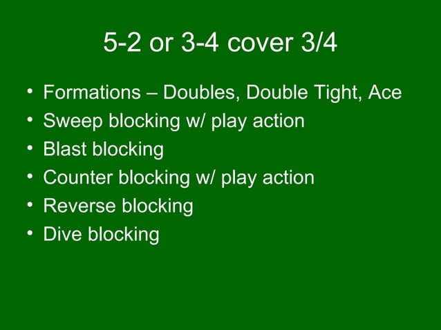 Wildcat Spin Offense Odd Front Defense | PPT