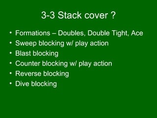 Wildcat Spin Offense Odd Front Defense | PPT