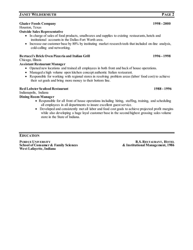 Wildermuth, janet, resume 2017 | PDF