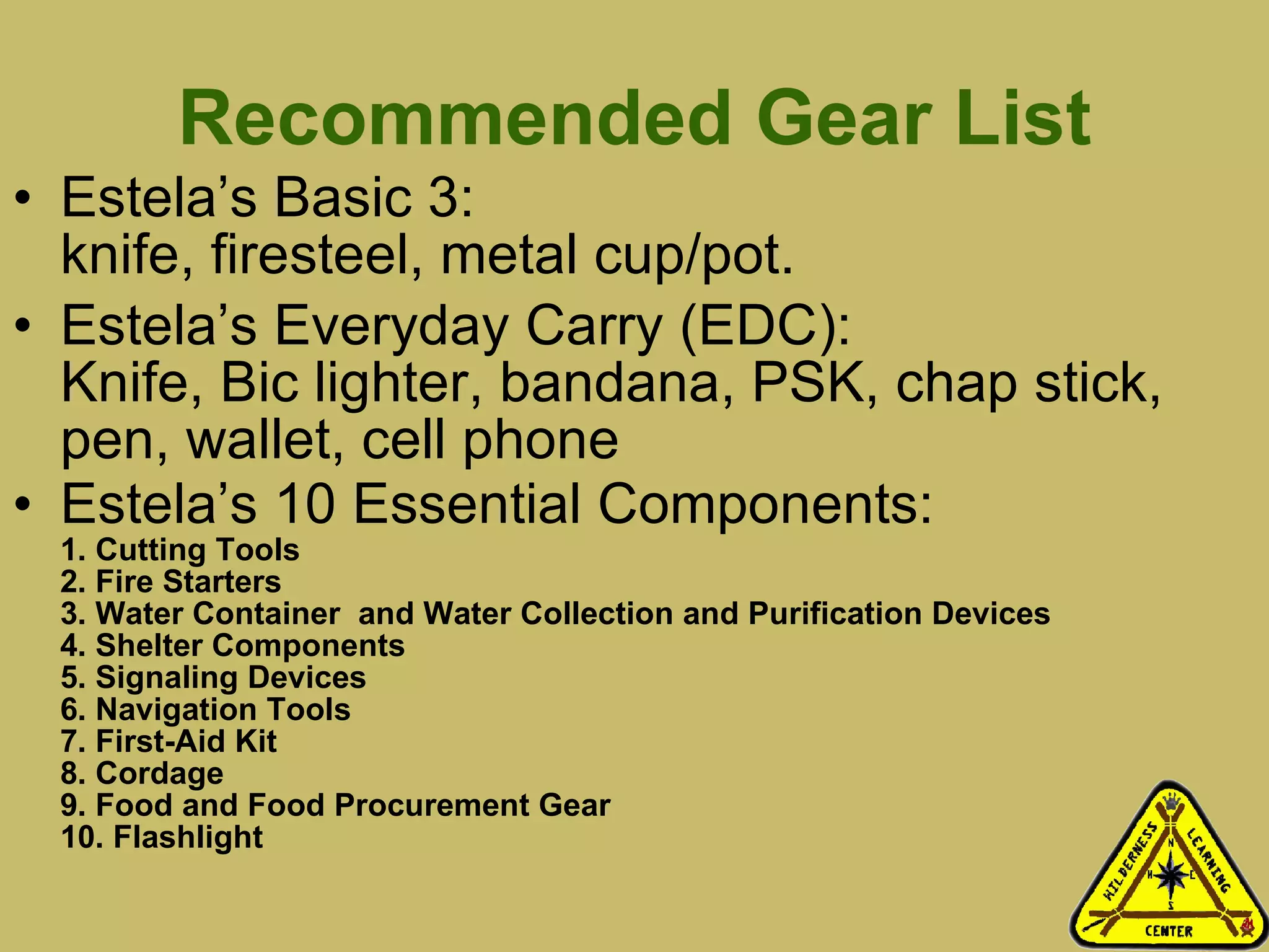 Wilderness Survival Primer | PPT