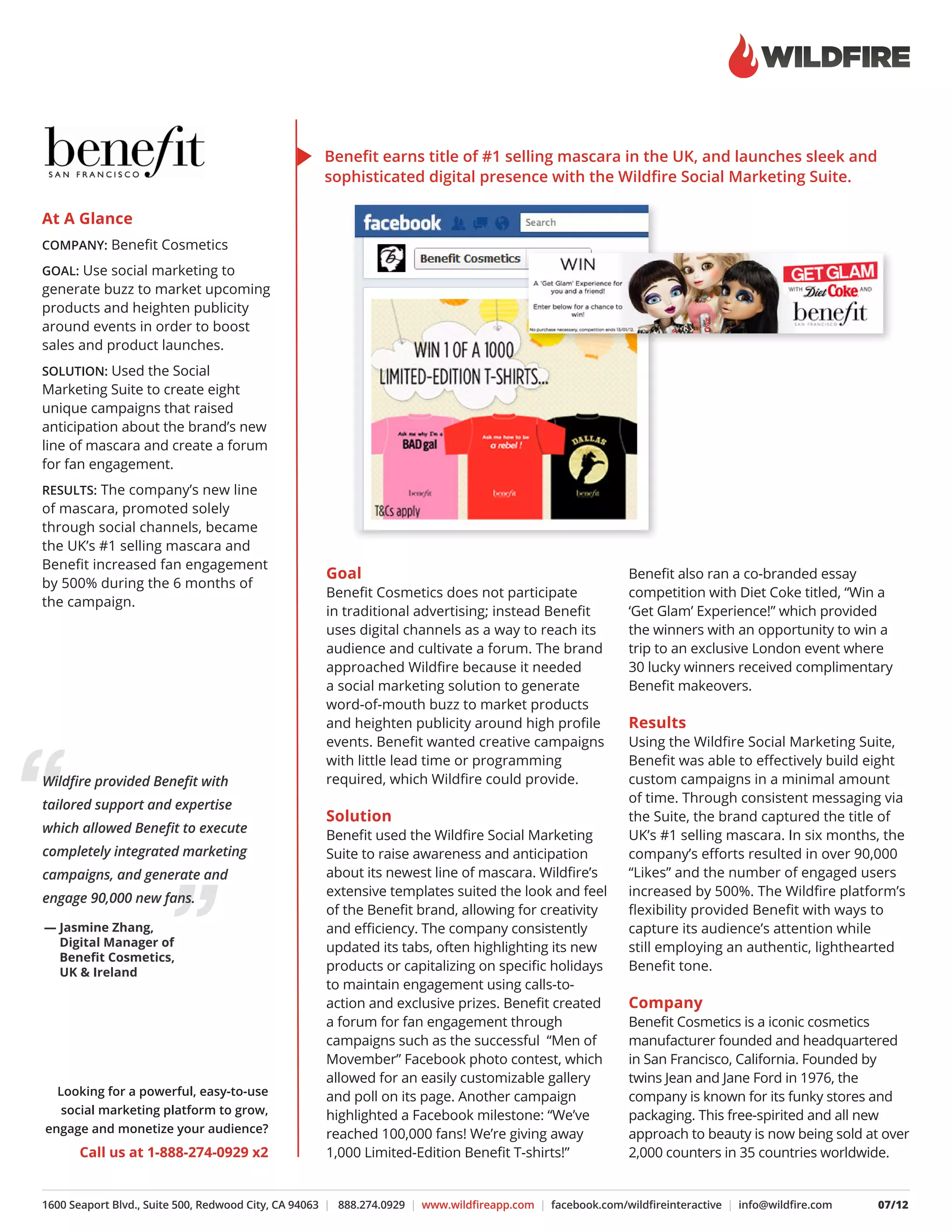 Wildfire case study benefit cosmetics | PDF