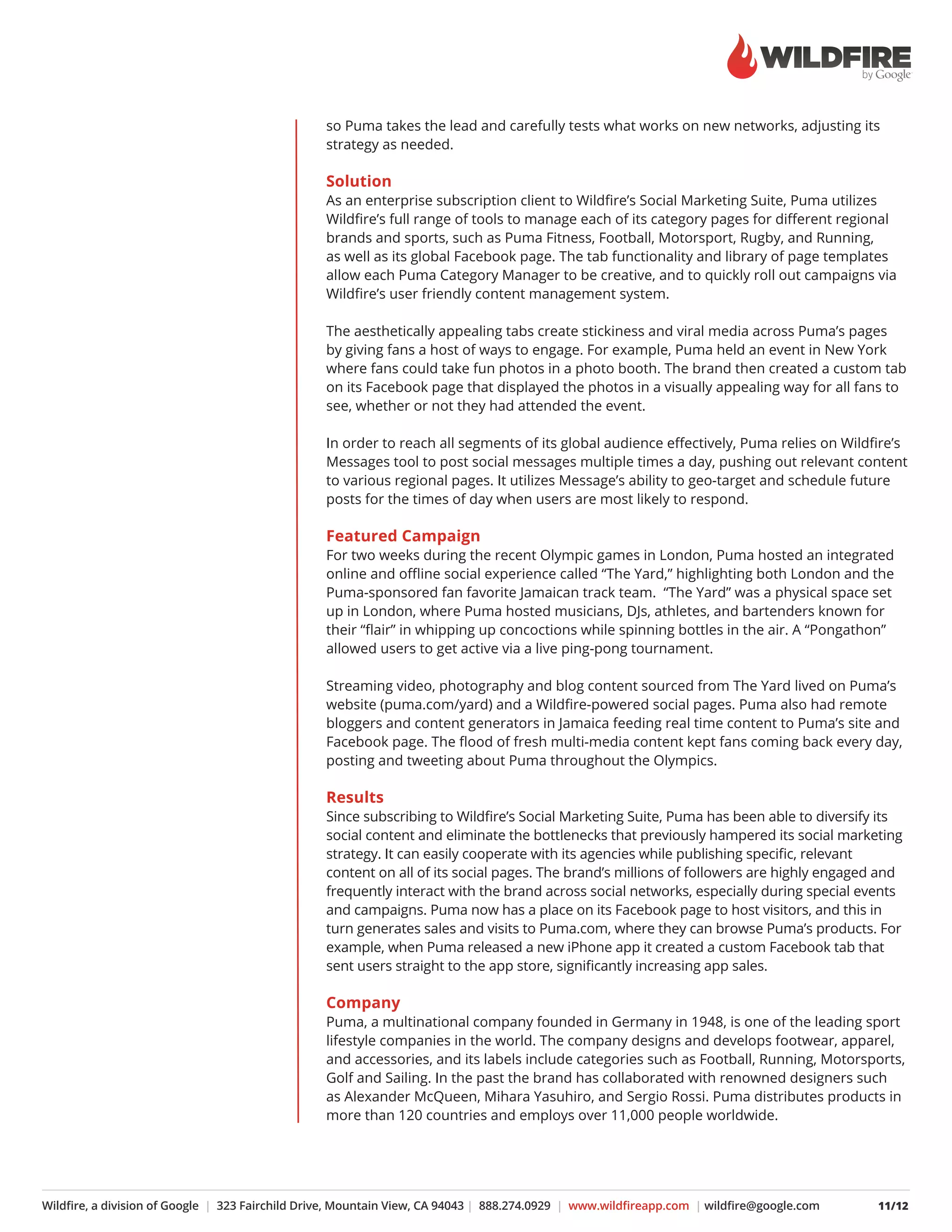 Puma: A Wildfire Case Study | PDF